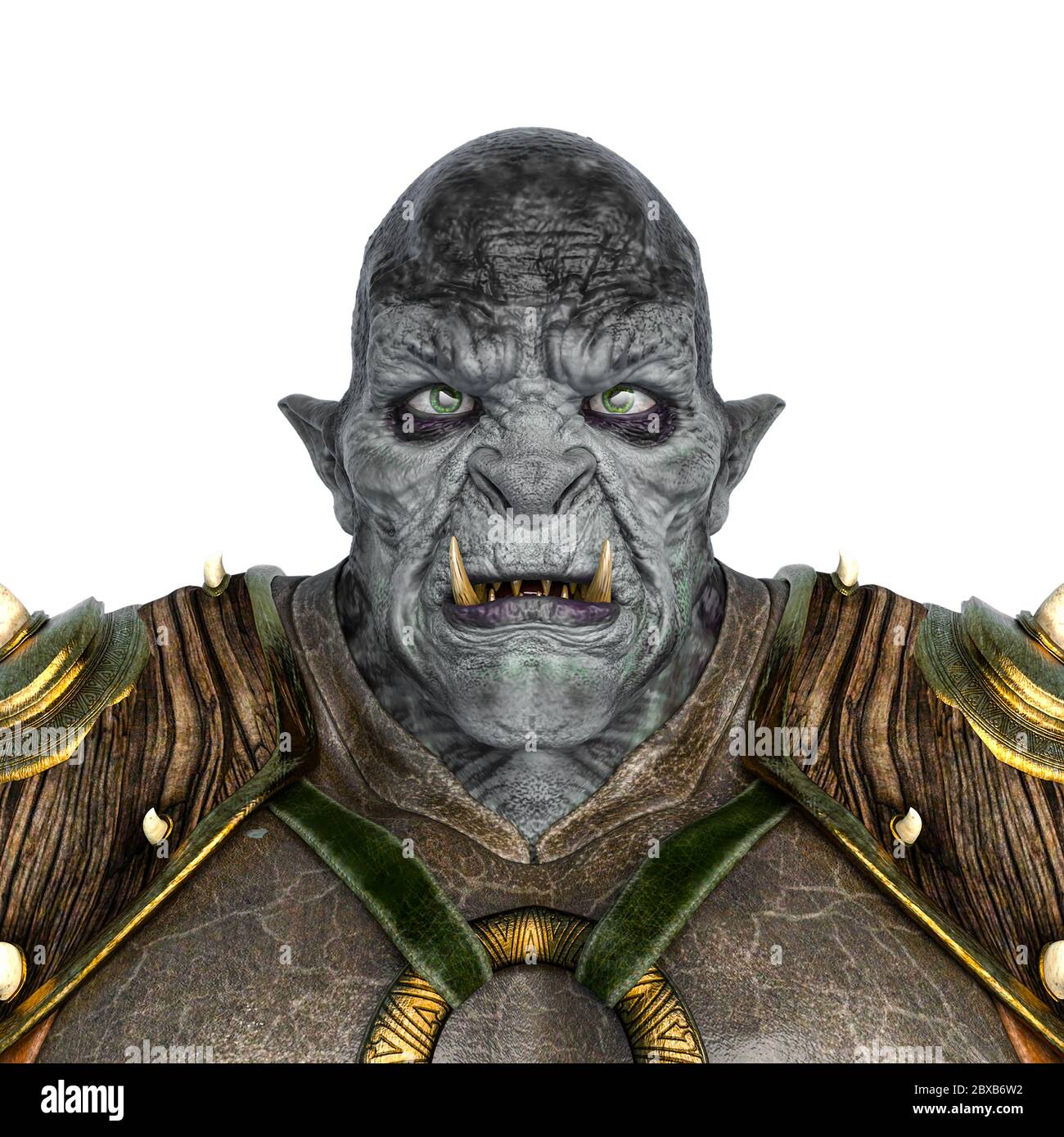 orc warrior id photo pofile, 3d illustration Stock Photo - Alamy