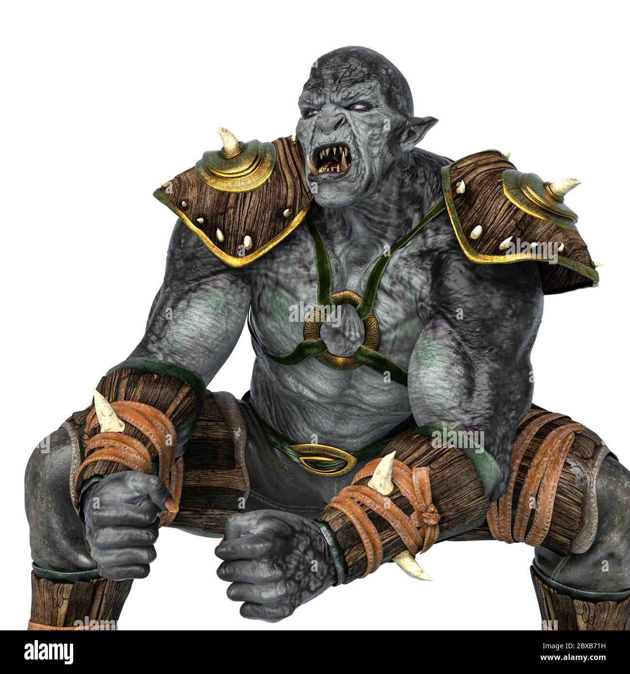 orc warrior smash, 3d illustration Stock Photo - Alamy