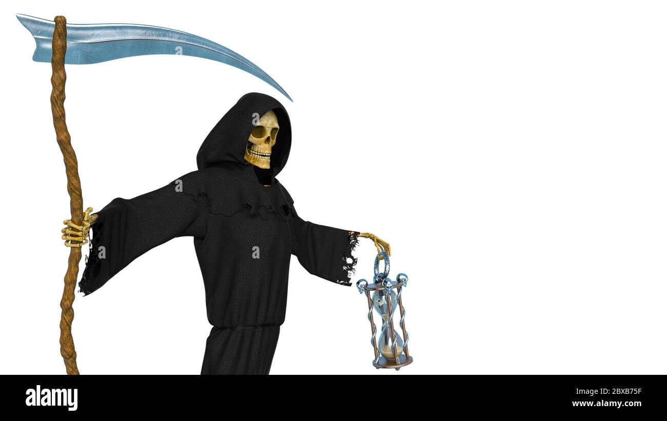 angel of death floating close up, 3d illustration Stock Photo - Alamy