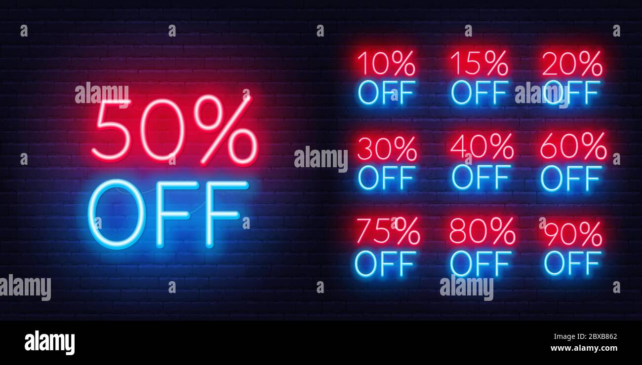 Neon signs advertising Stock Vector Images - Alamy