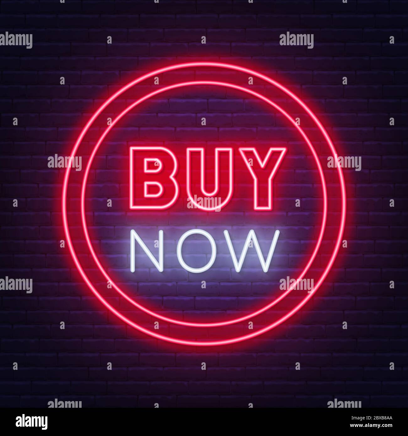 Buy now neon sign on dark background. Vector illustration Stock Vector ...