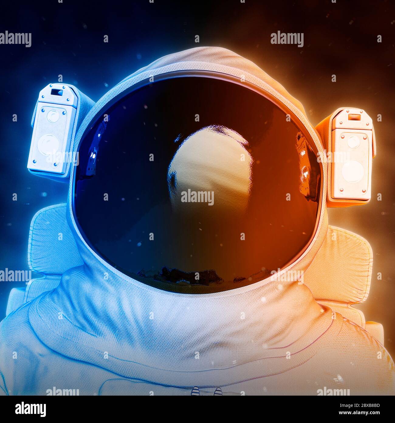 astronaut profile image, 3d illustration Stock Photo - Alamy