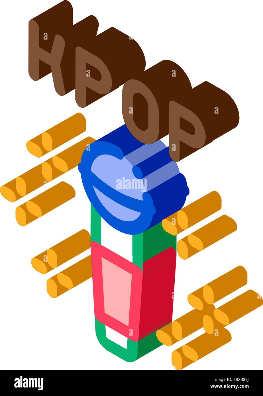 Kpop Microphone isometric icon vector illustration Stock Vector Image ...