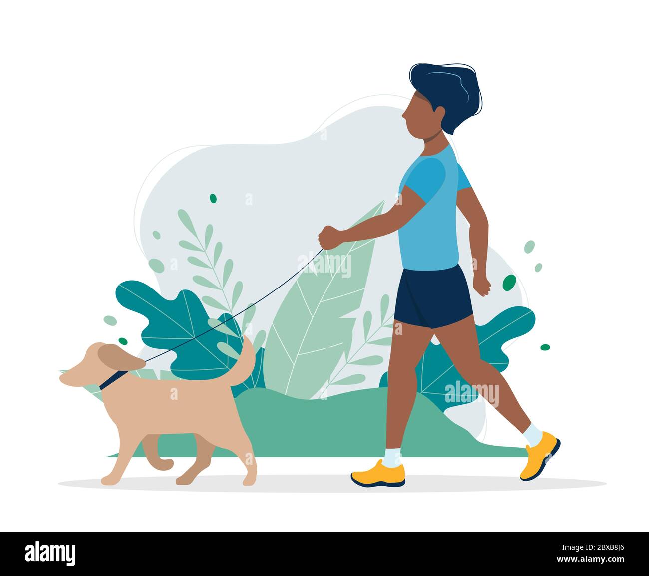 Young active black man Stock Vector Images - Alamy