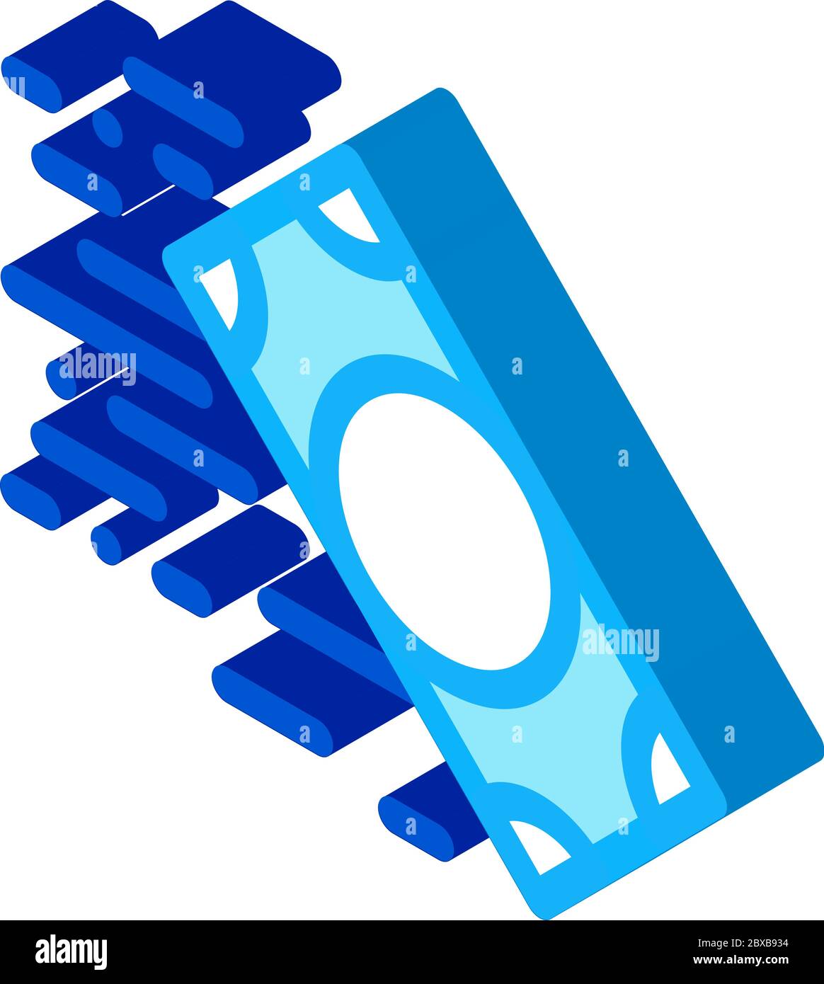 Banknote Dollar isometric icon vector illustration Stock Vector Image ...