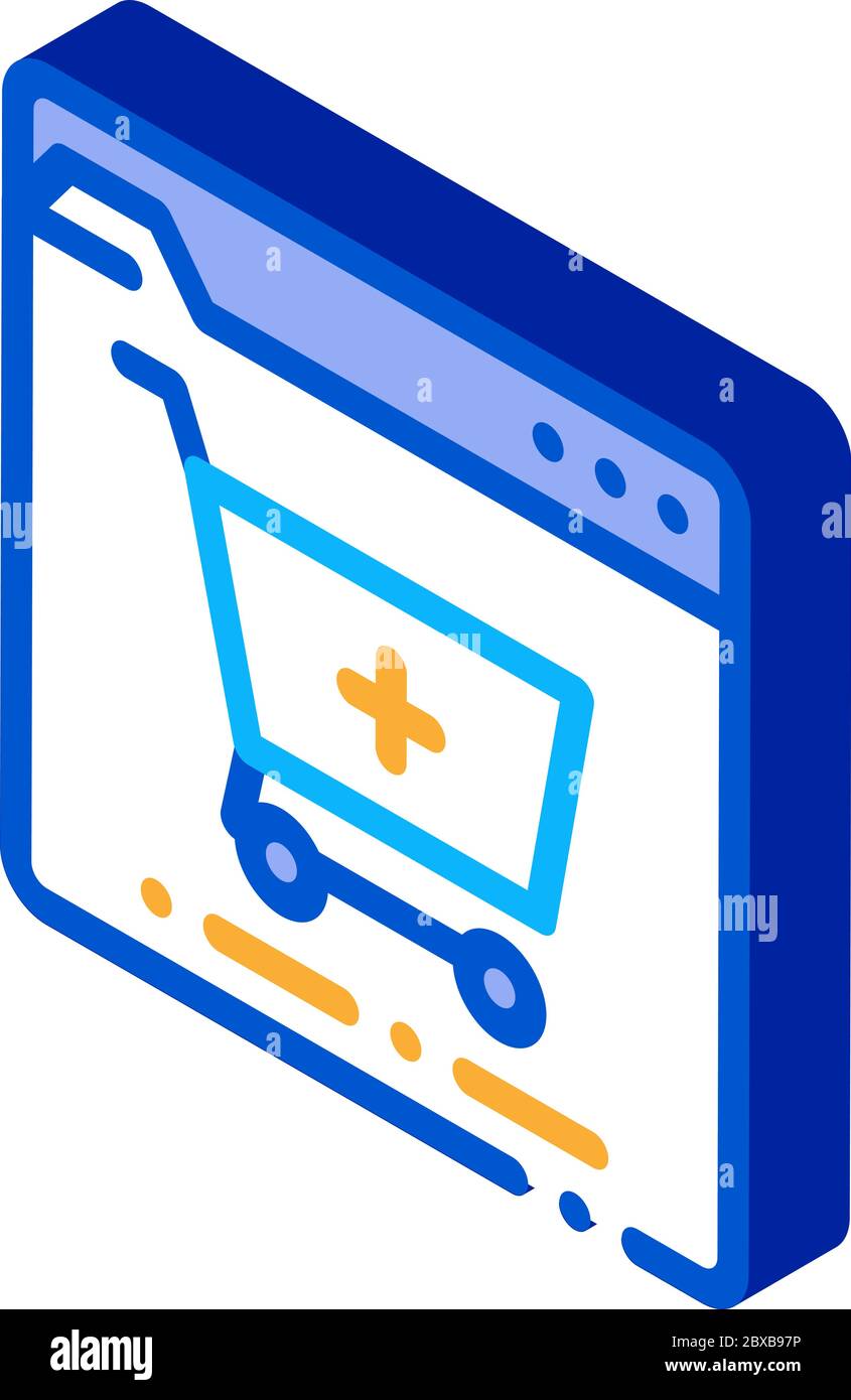 Online pharmacy isometric web Cut Out Stock Images & Pictures - Alamy