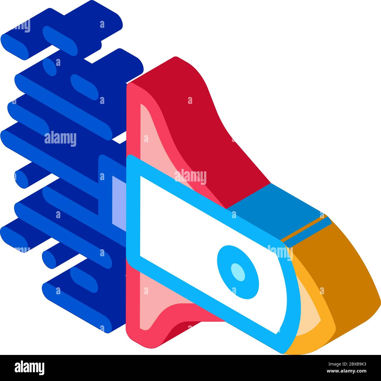 Rocket Fast Fly isometric icon vector illustration Stock Vector Image ...