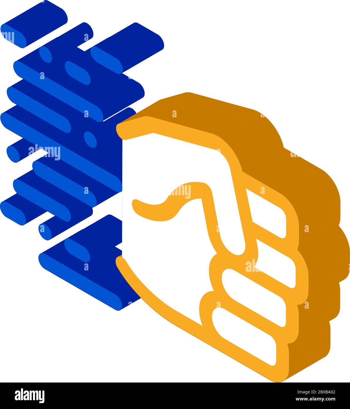 Fast Fist Hit isometric icon vector illustration Stock Vector Image ...