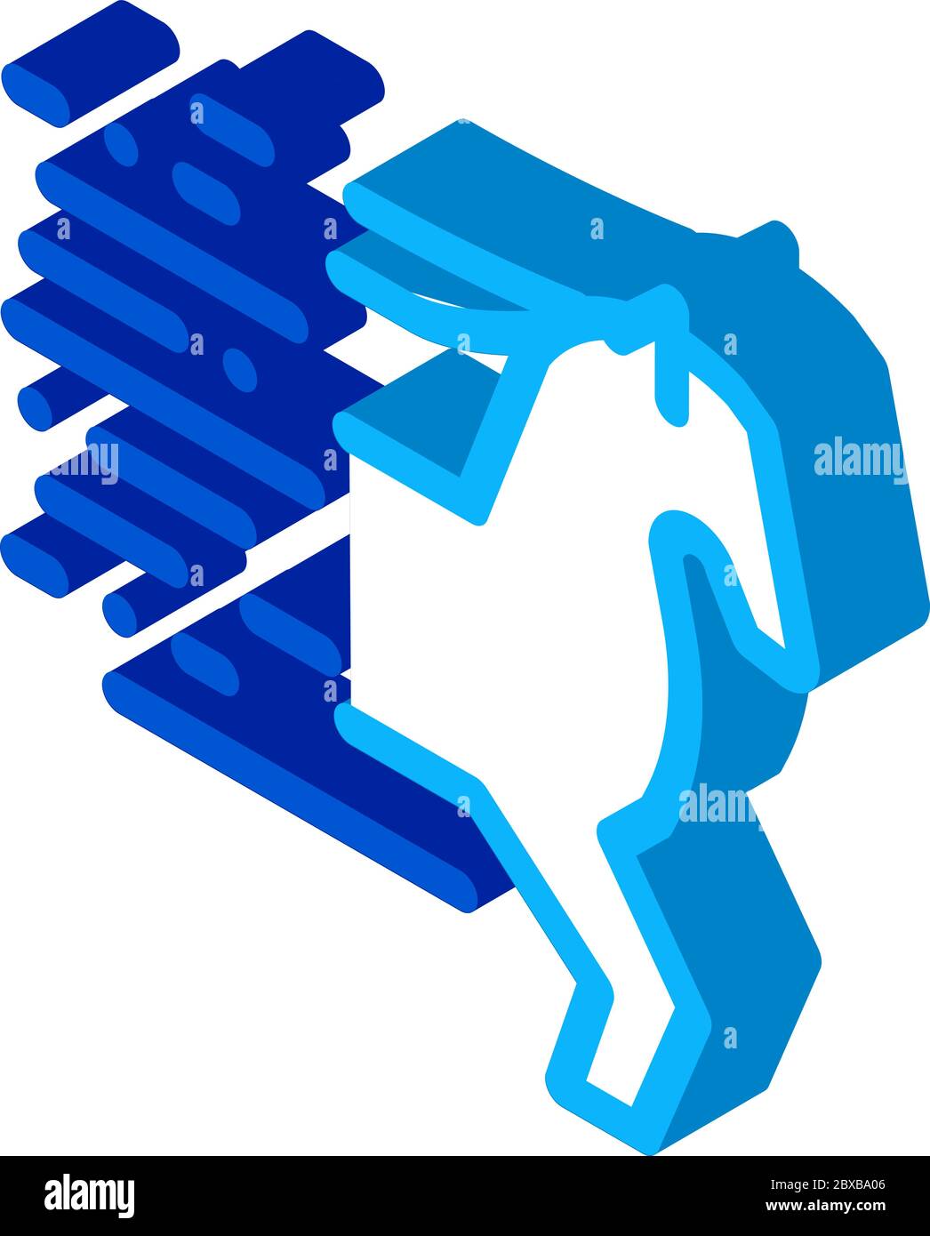 Running Horse isometric icon vector illustration Stock Vector Image ...