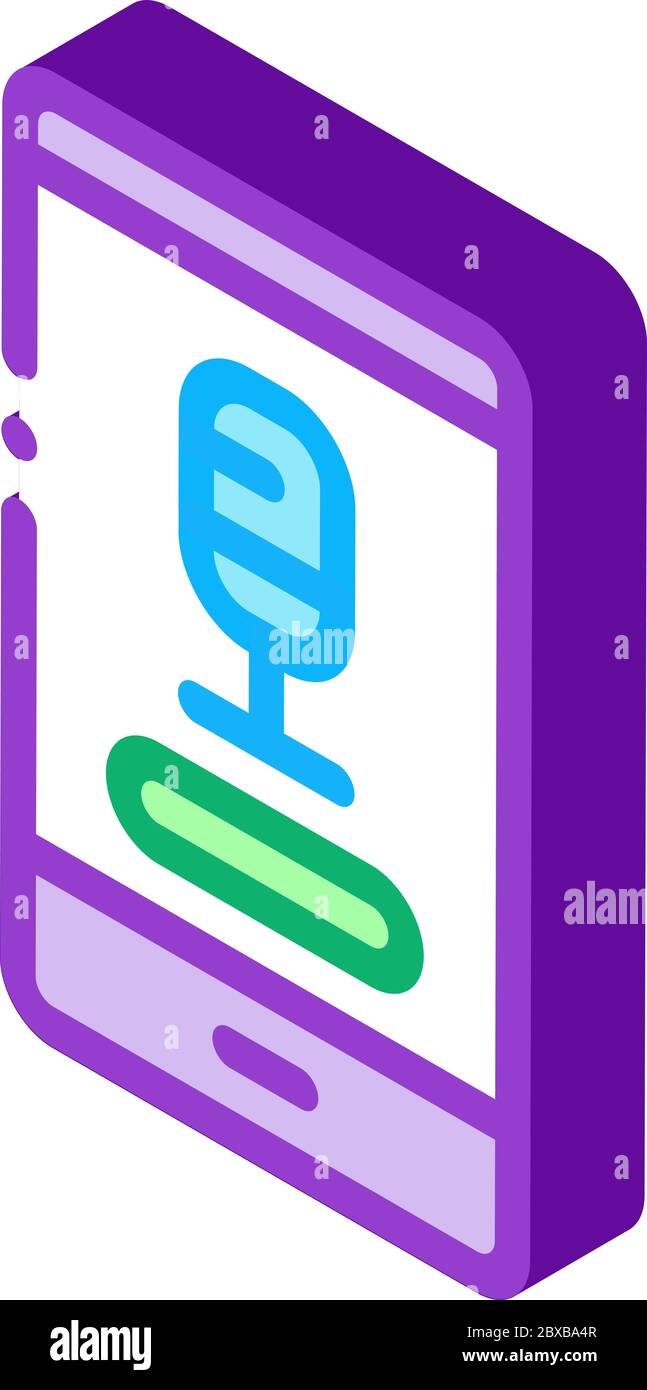 Phone Recording isometric icon vector illustration Stock Vector Image ...