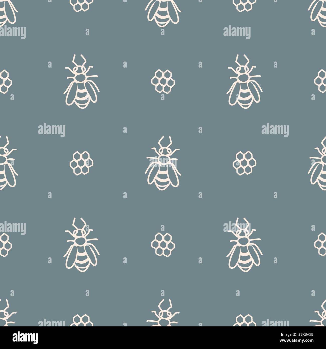 Seamless background bee and honeycomb gender neutral baby pattern ...