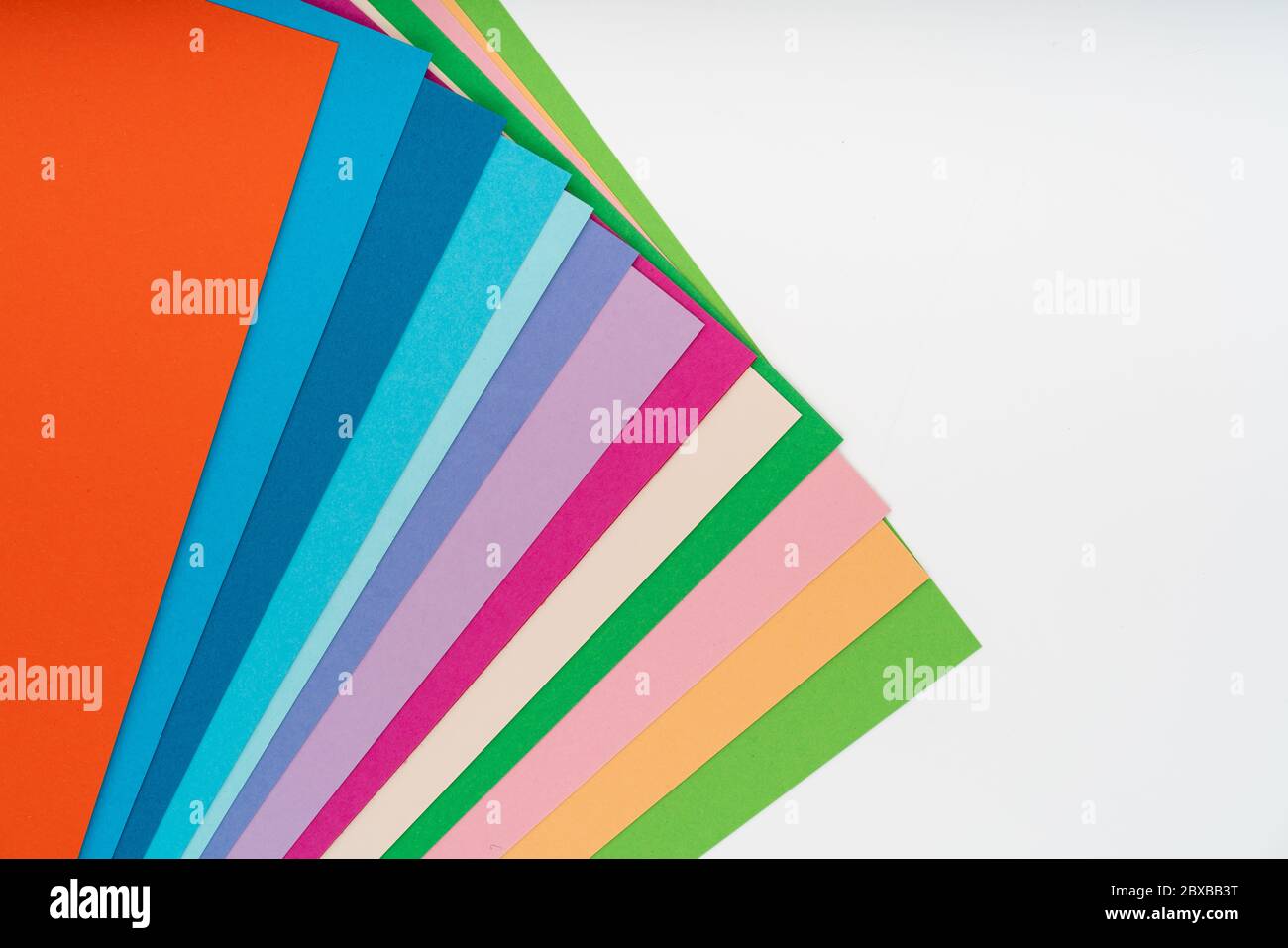 set of colorful paper sheets flat lay Stock Photo - Alamy