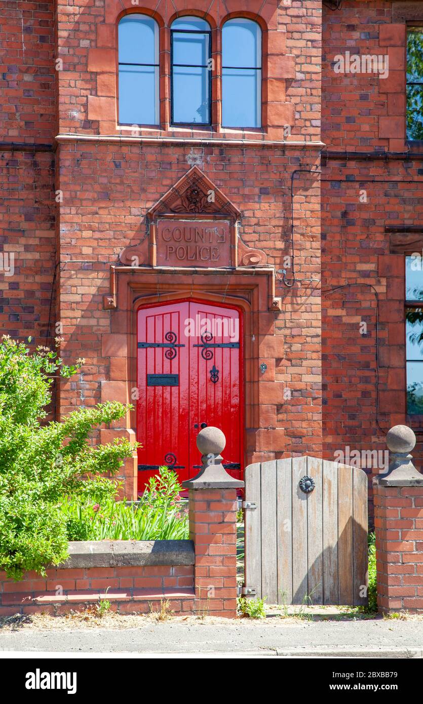 Old Cheshire former police house at Broxton in South Cheshire England ...