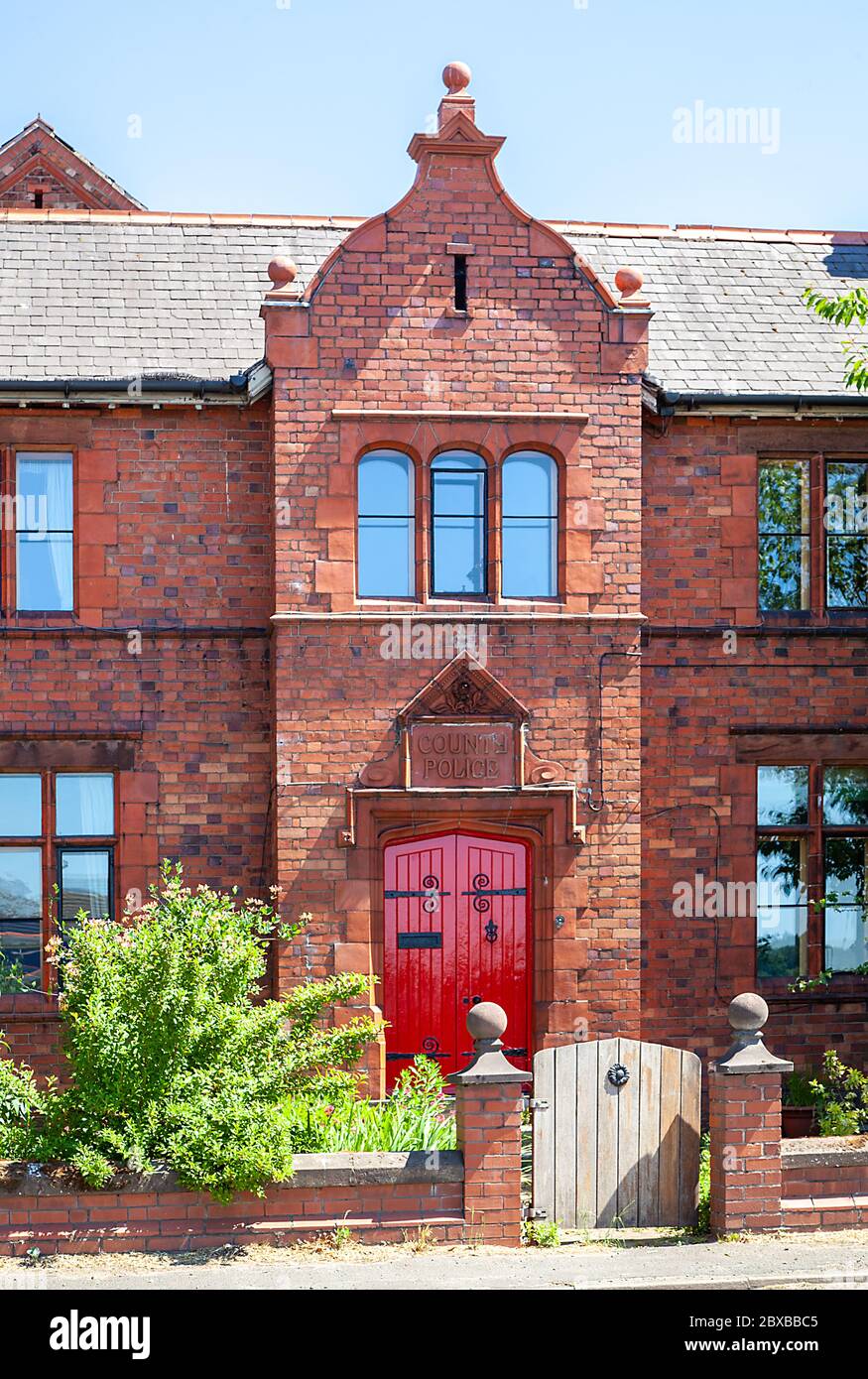 Old Cheshire former police house at Broxton in South Cheshire England ...