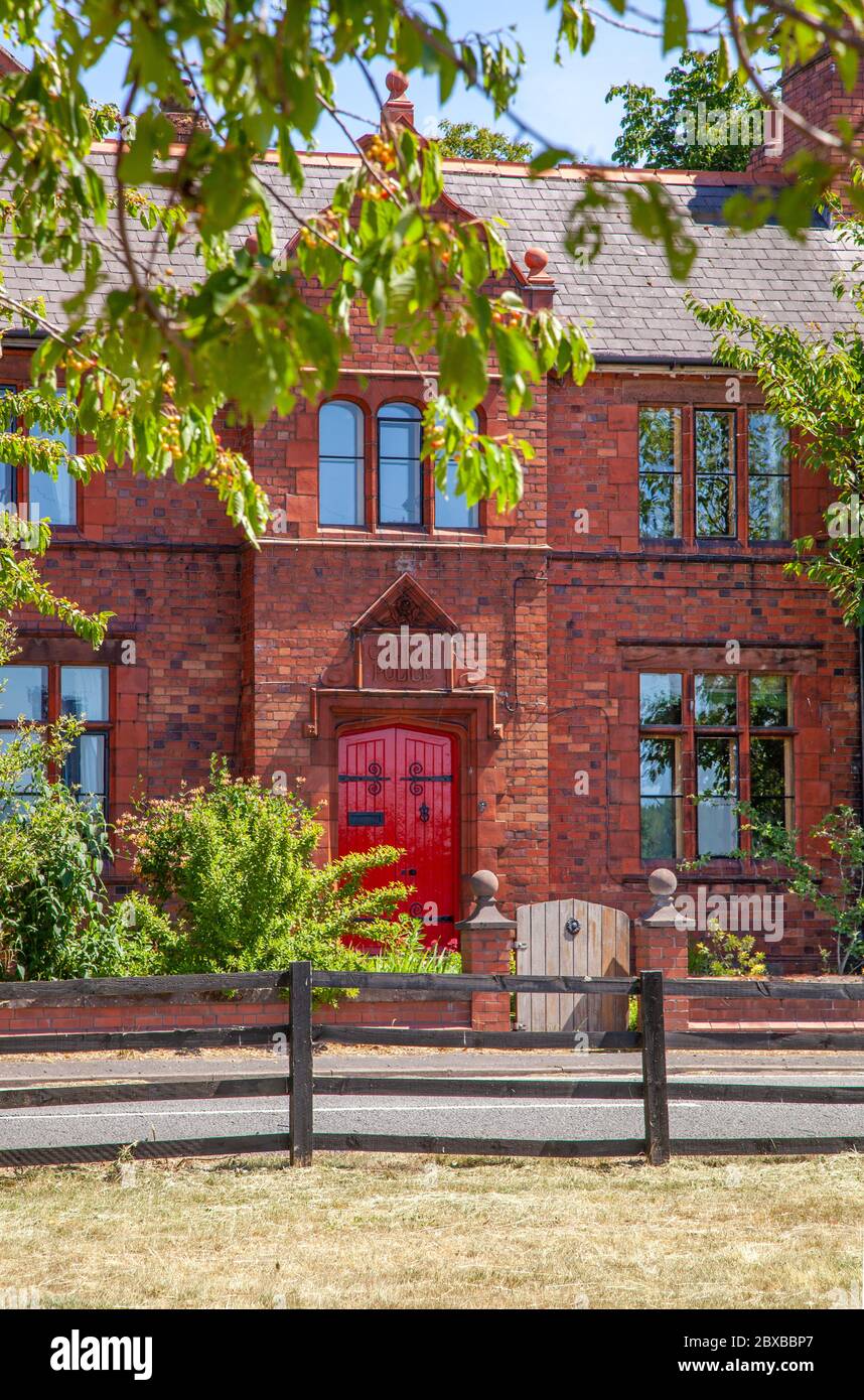 Old Cheshire former police house at Broxton in South Cheshire England ...