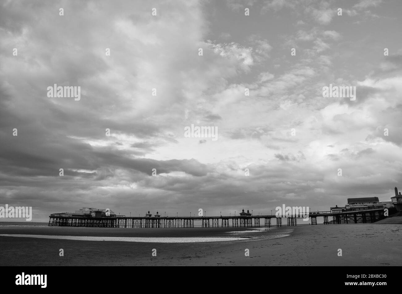 Blue blackpool tower Black and White Stock Photos & Images - Alamy