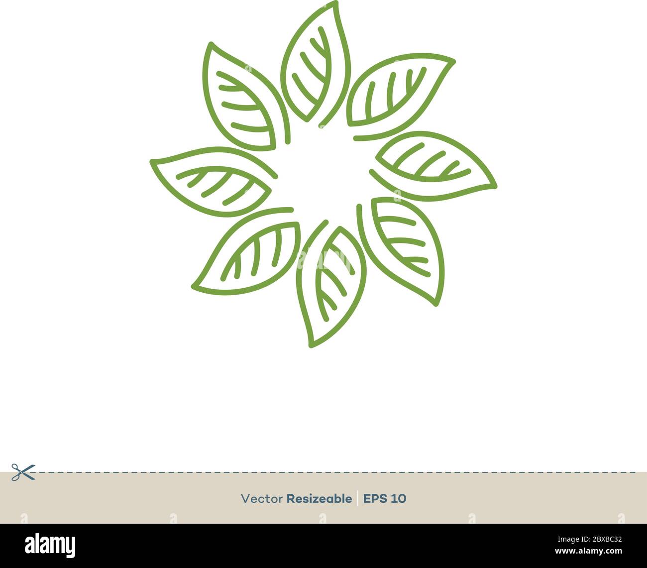 Green Leaves Vector Logo Template Illustration Design. Vector EPS 10 ...