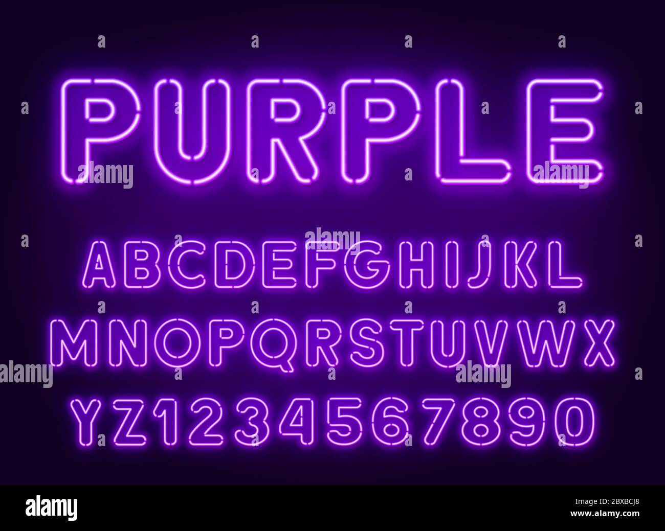 Neon purple letter a Stock Vector Images - Alamy