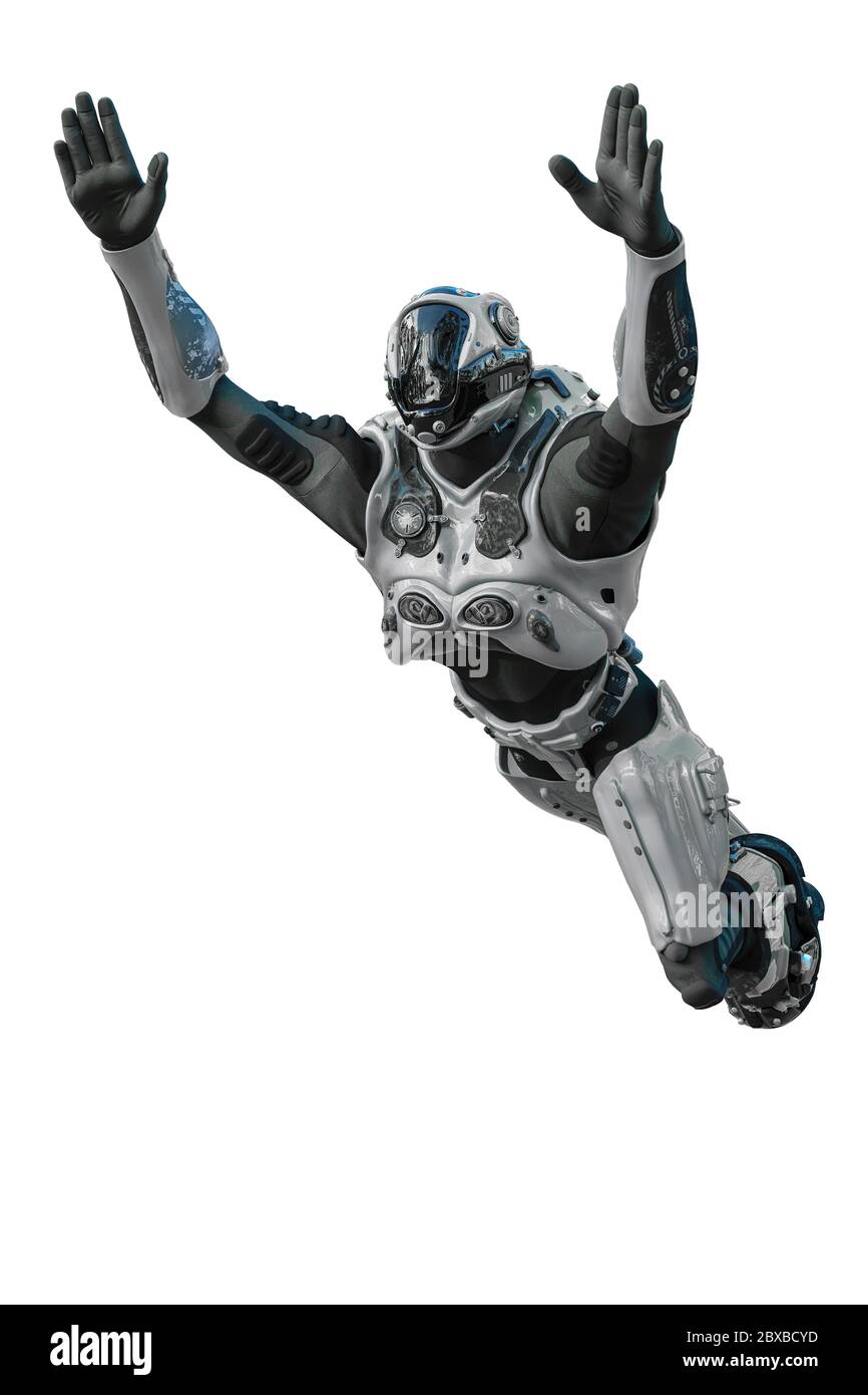 this is astronaut in green exo suit exploring arround. This girl will ...