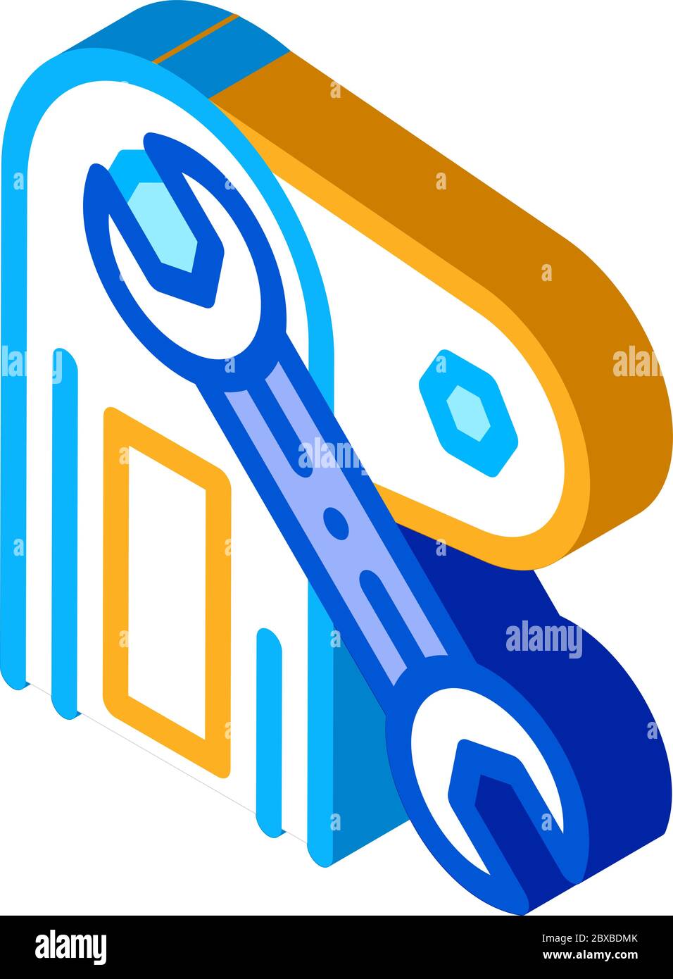 Mechanical Repair isometric icon vector illustration Stock Vector Image ...