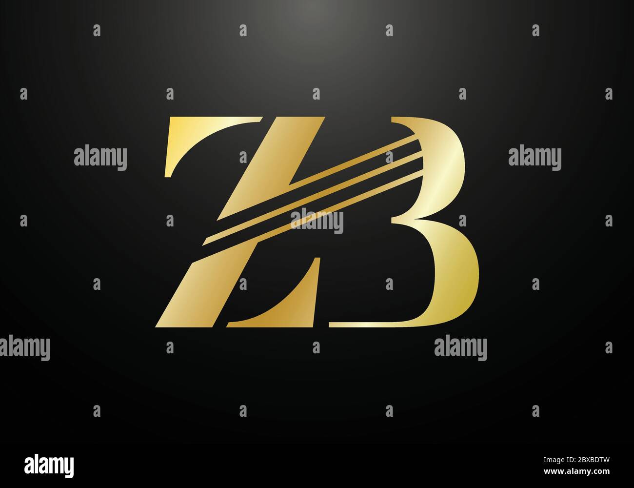 Initial Monogram Letter Z B Logo Design Vector Template. Graphic ...