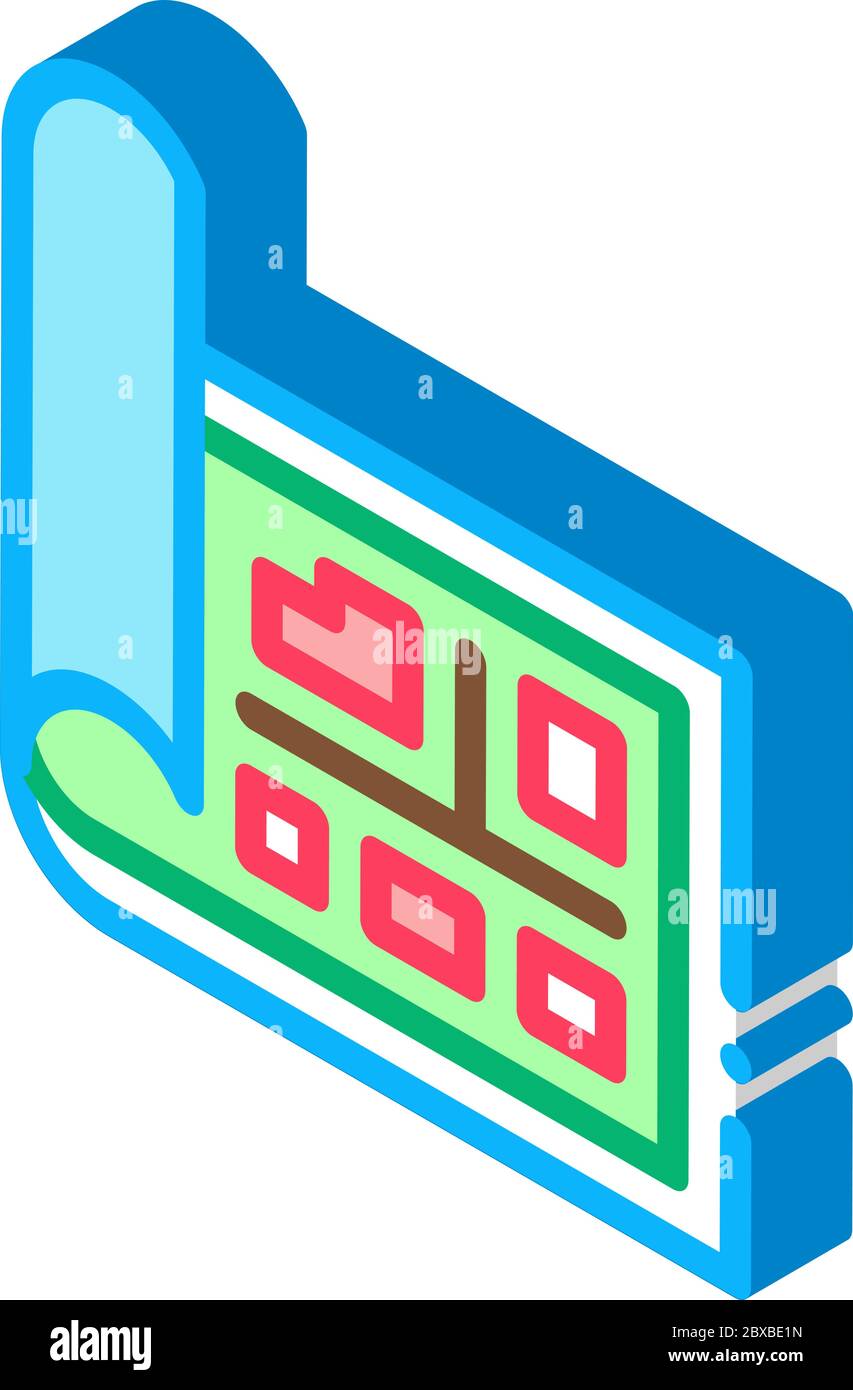 Topography Electronic Tool isometric icon vector illustration Stock ...