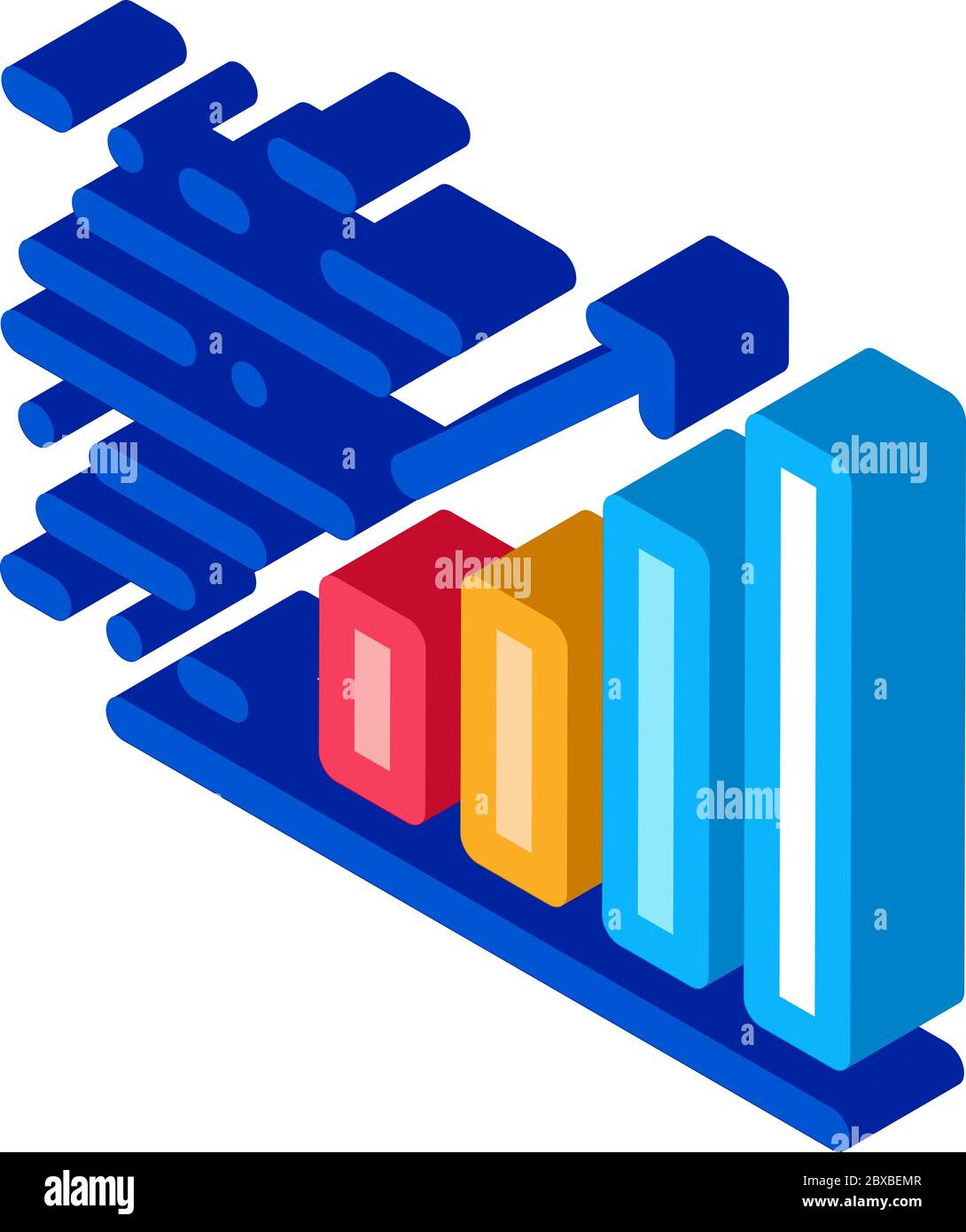 Fast Grow Graphic isometric icon vector illustration Stock Vector Image ...