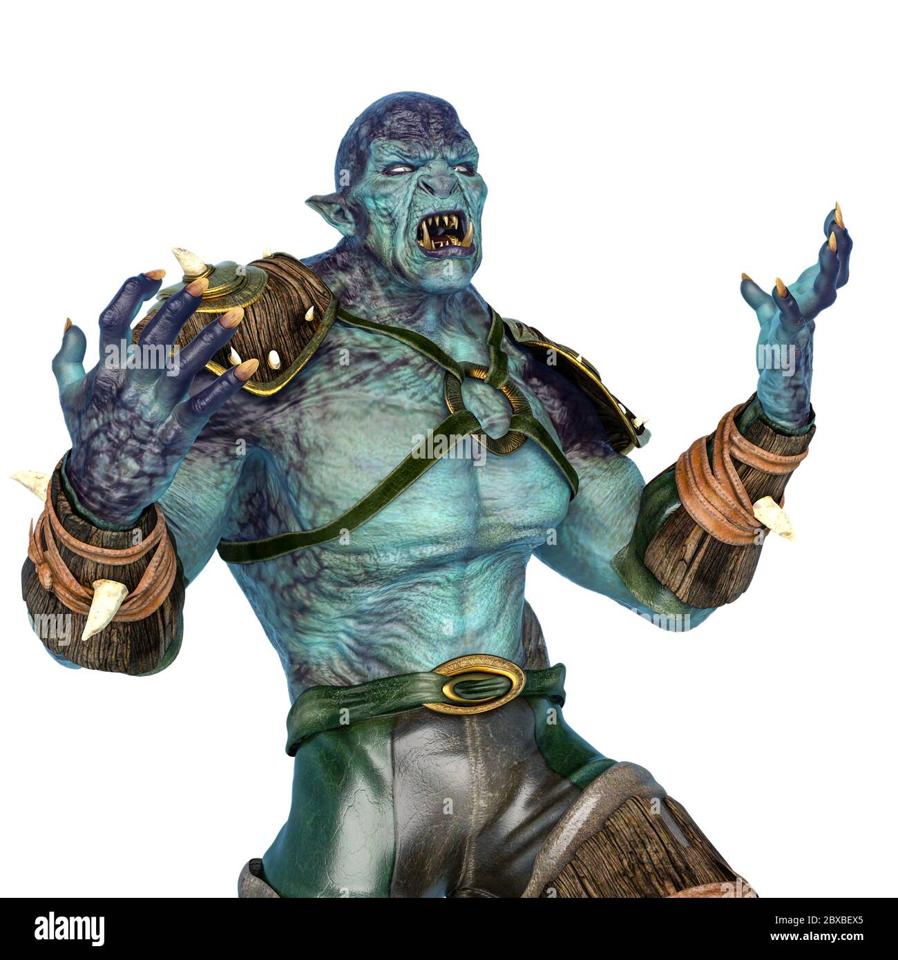orc warrior frustrated, 3d illustration Stock Photo - Alamy