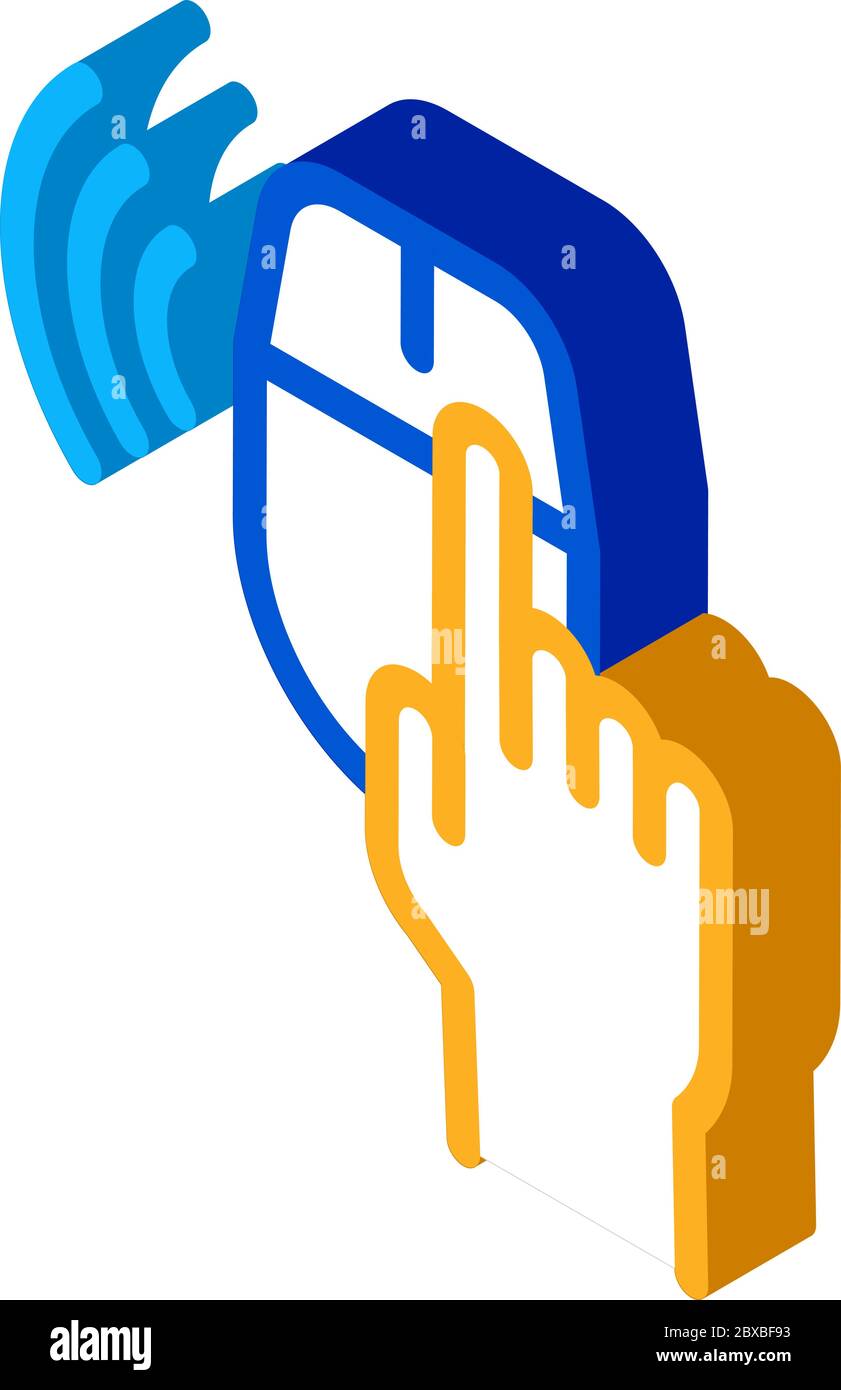 Wireless Mouse isometric icon vector illustration Stock Vector Image ...