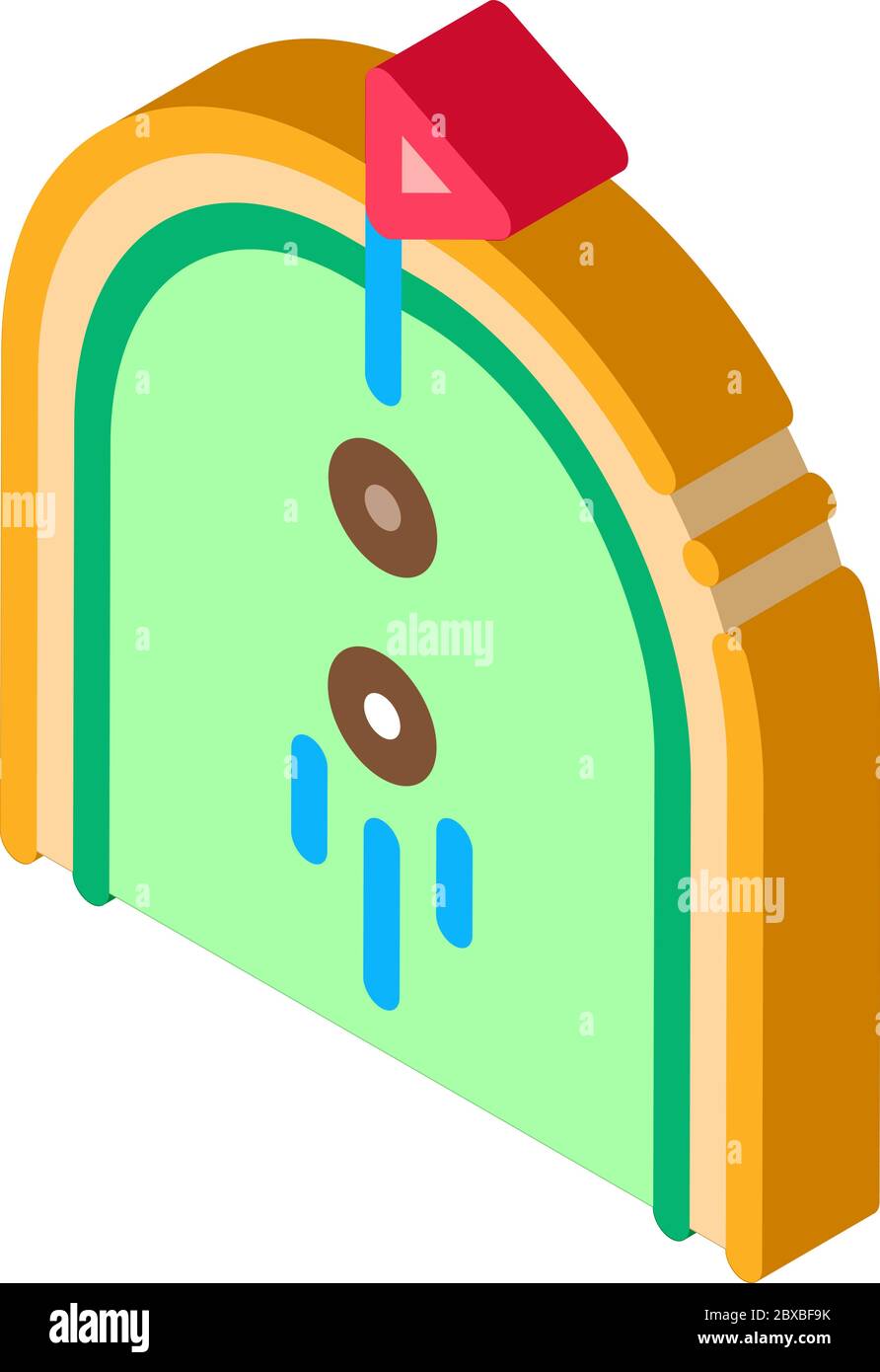 Golf Field isometric icon vector illustration Stock Vector Image & Art ...