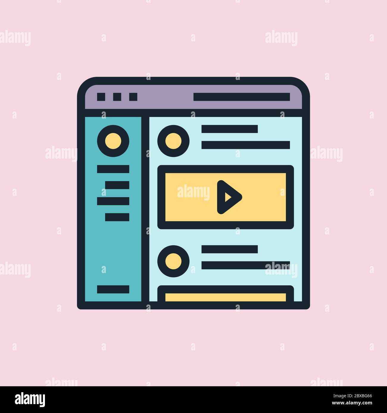 Social network news feed Stock Vector Images - Alamy