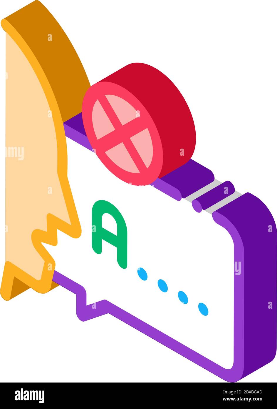 Mispronunciation isometric icon vector illustration Stock Vector Image ...