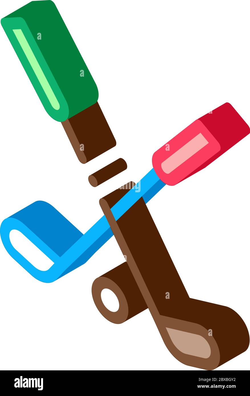 Golf Putters Ball isometric icon vector illustration Stock Vector Image ...