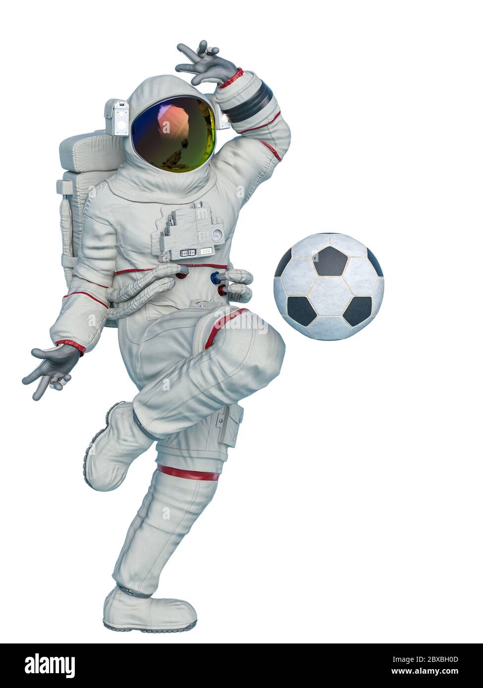Astronaut In Space Playing A Sport