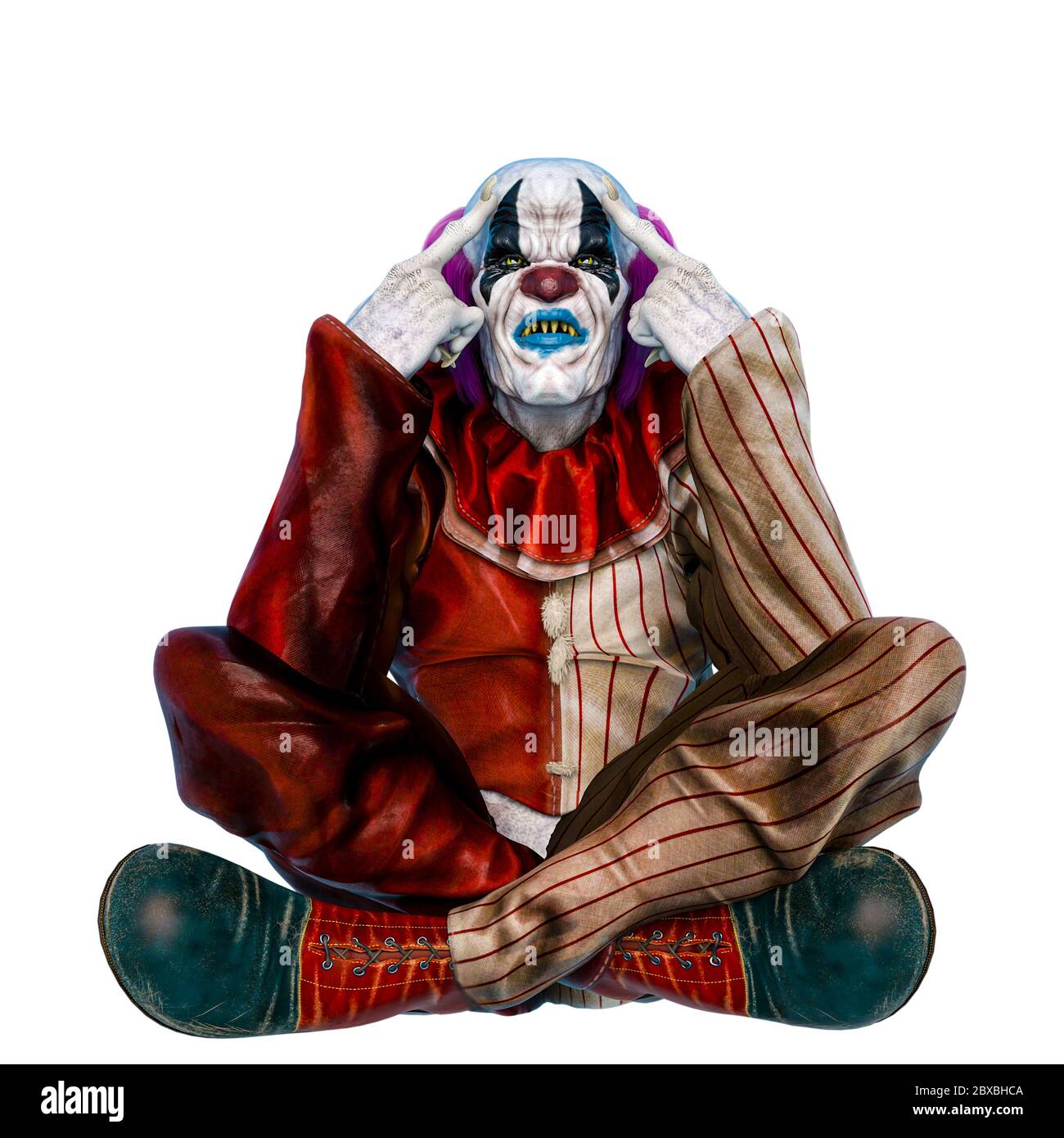 clown is thinking about. This joker in clipping path is very useful for ...