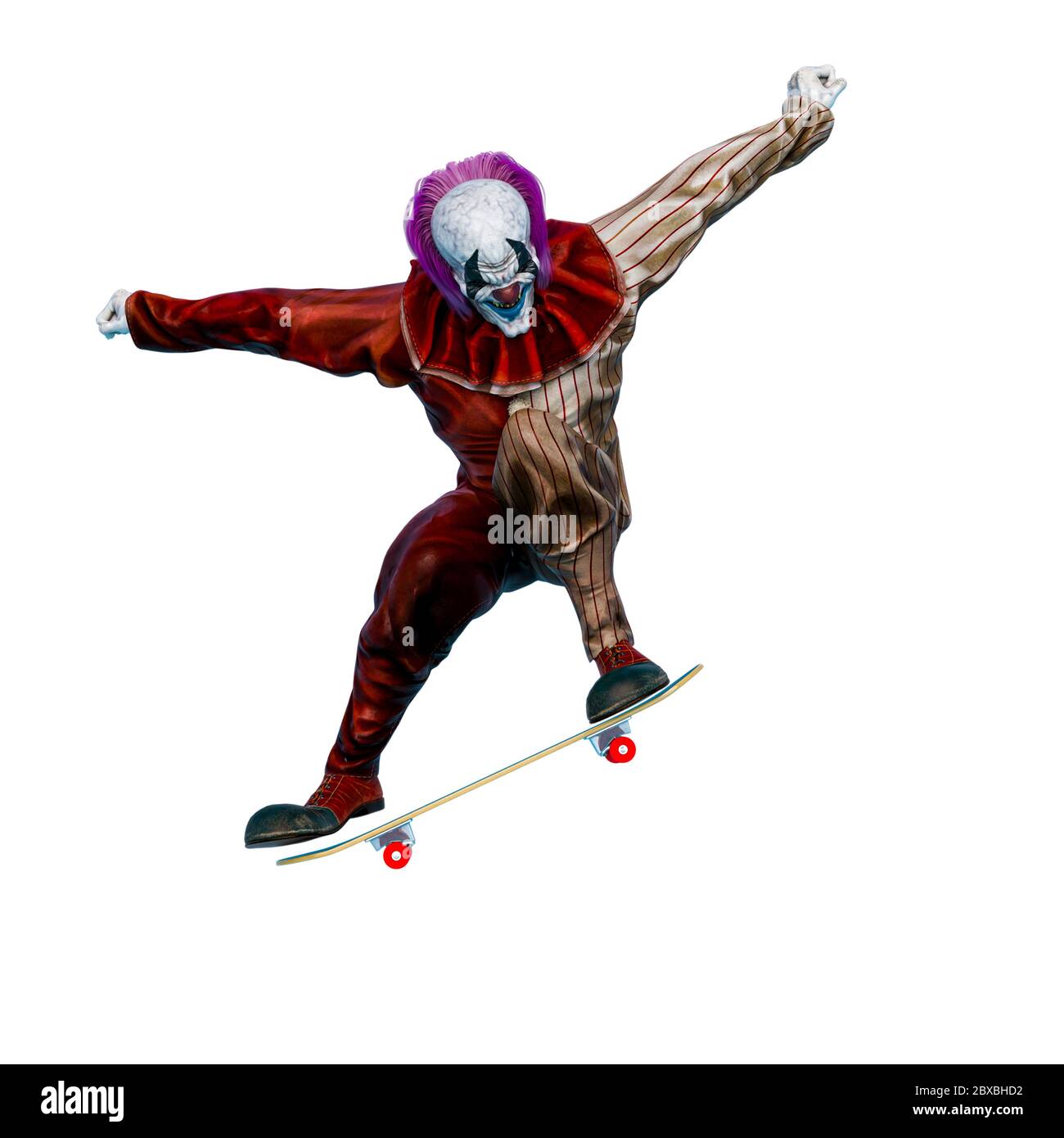 clown is skating. This joker in clipping path is very useful for yours ...