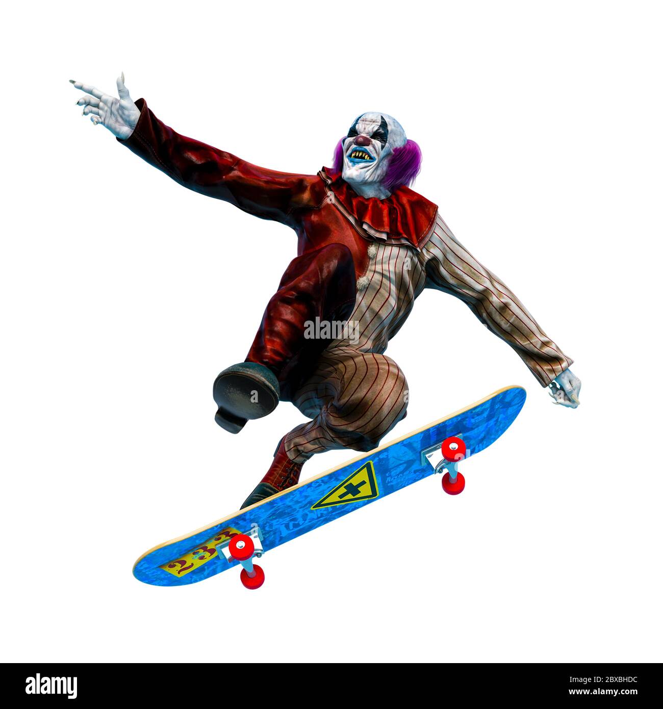 clown is skating two. This joker in clipping path is very useful for ...