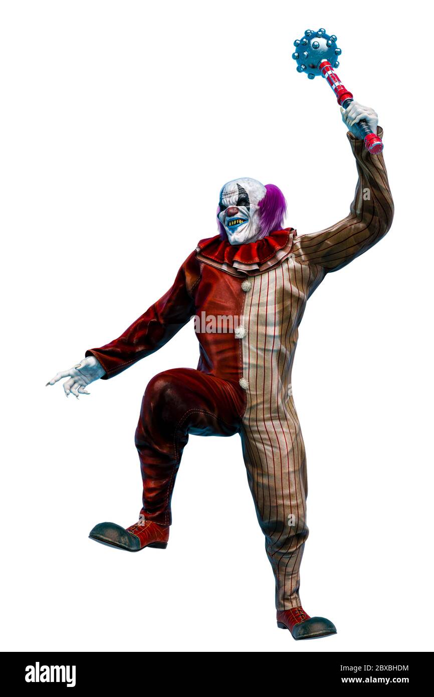 clown is attacking with the bludgeon weapon. This joker in clipping ...