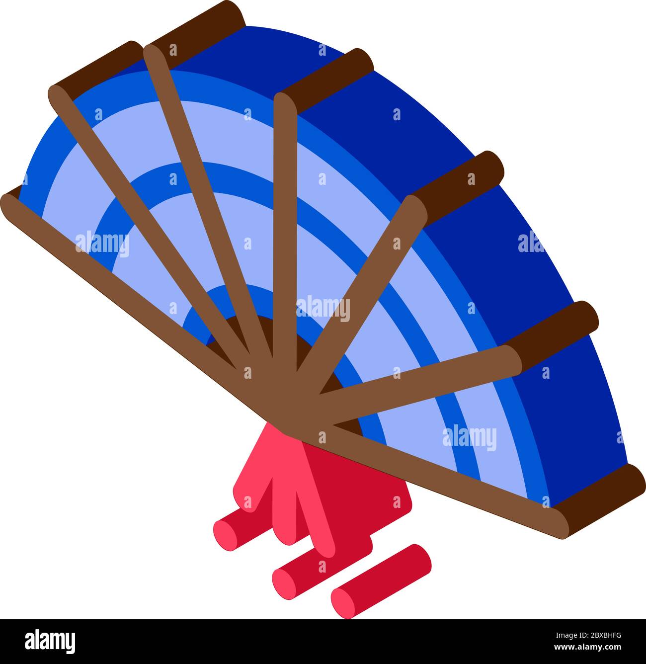 South Korea Fan isometric icon vector illustration Stock Vector Image ...