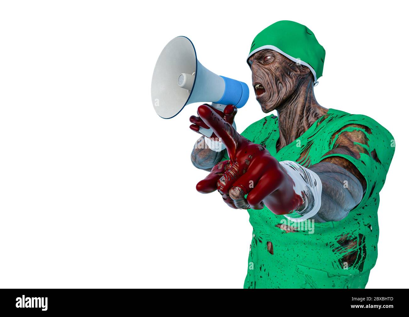 zombie protesting two. This infected monster in clipping path is very ...