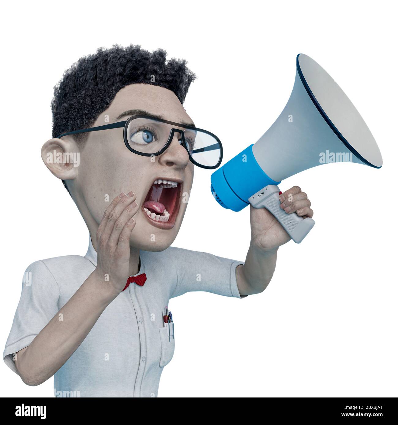 Clipart Of Person Shouting Hey