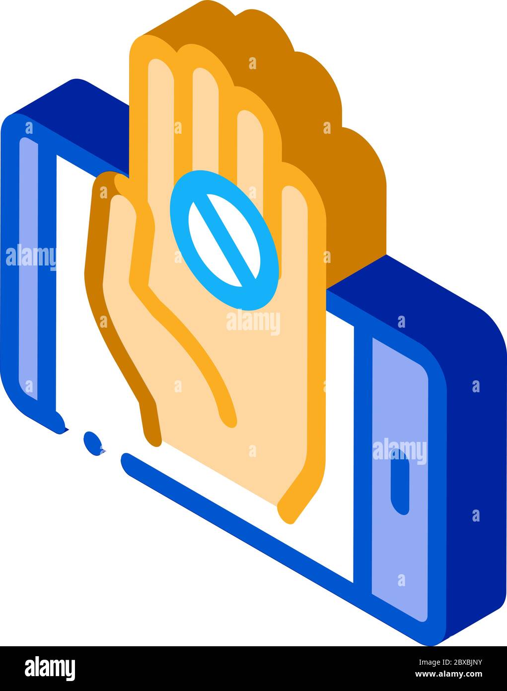 Phone Hand Pill isometric icon vector illustration Stock Vector Image ...