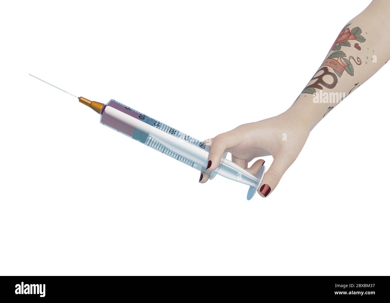 Vintage Syringe Tattoo