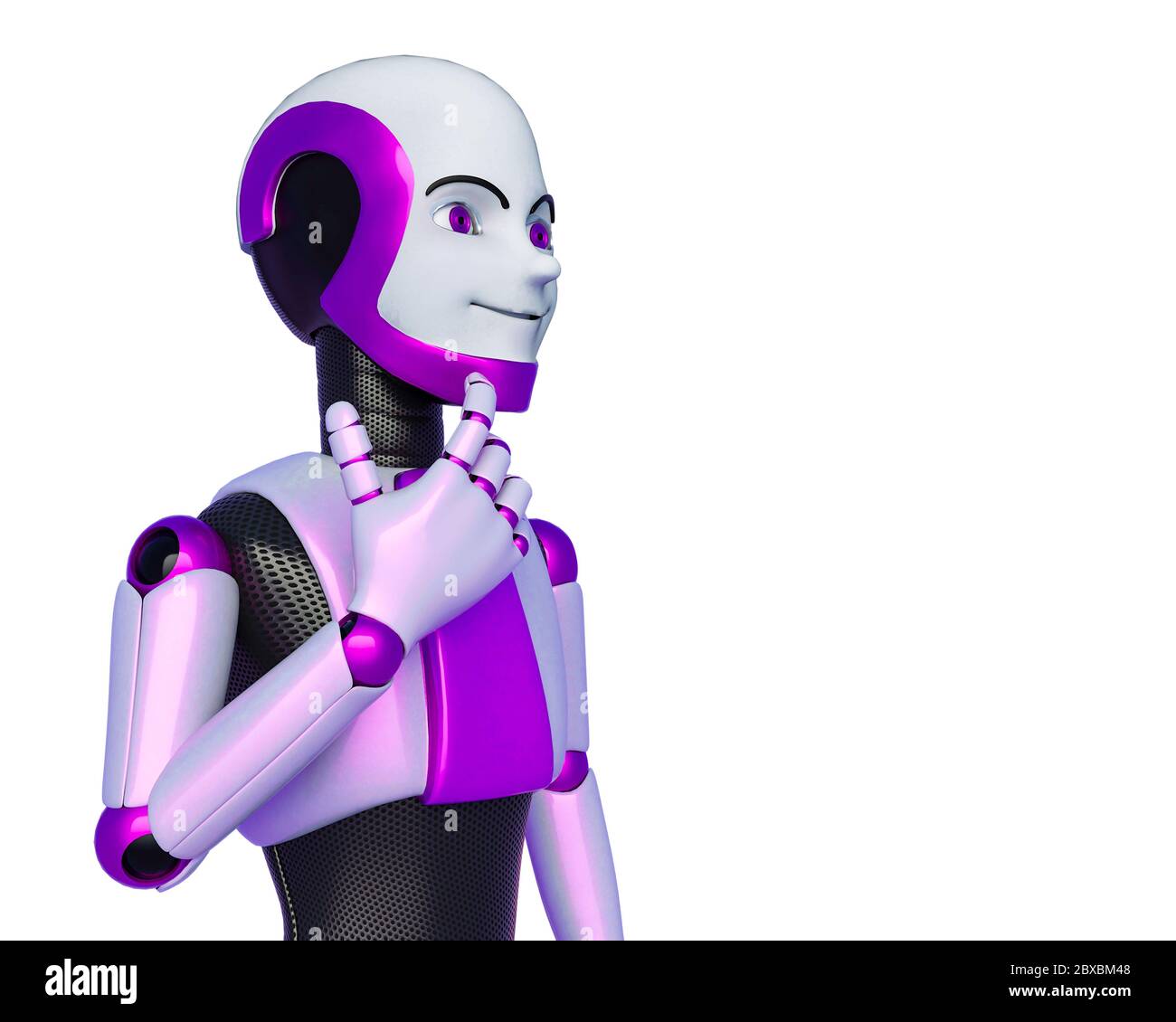 robot boy cartoon thinking. This guy in clipping path is very useful ...