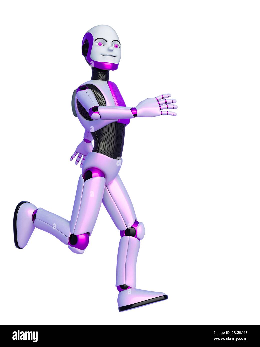 robot boy cartoon running. This guy in clipping path is very useful for ...