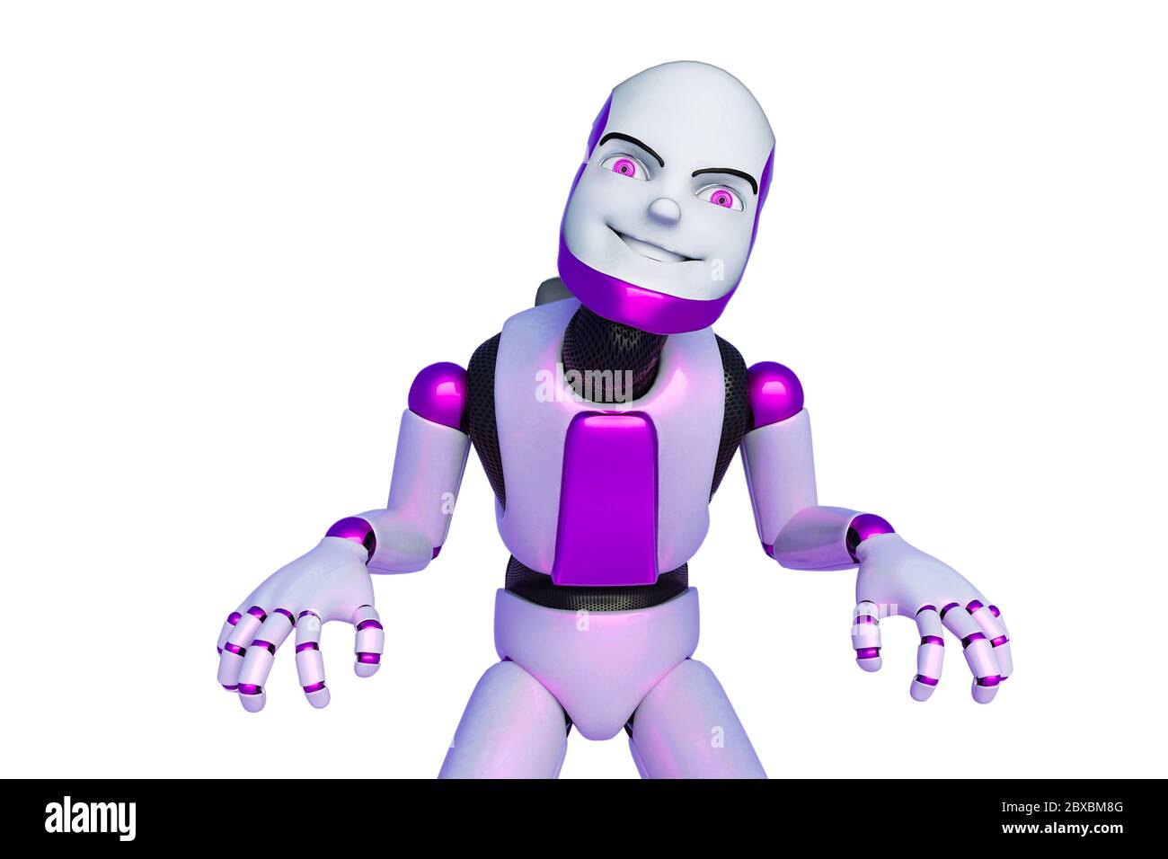 robot boy cartoon attack. This guy in clipping path is very useful for ...