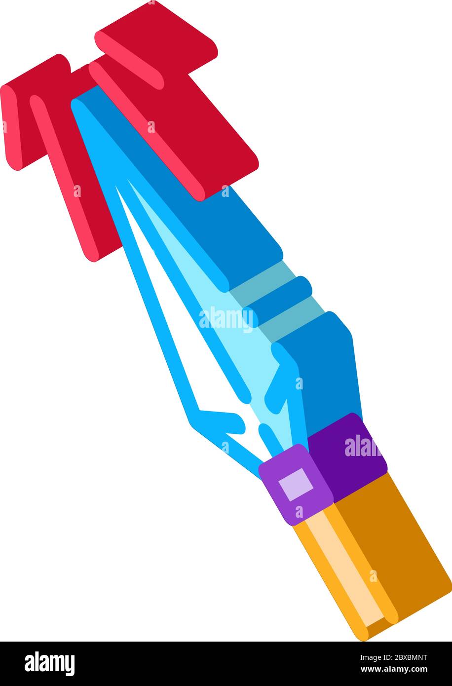 Sharp Arrowhead Archery isometric icon vector illustration Stock Vector ...