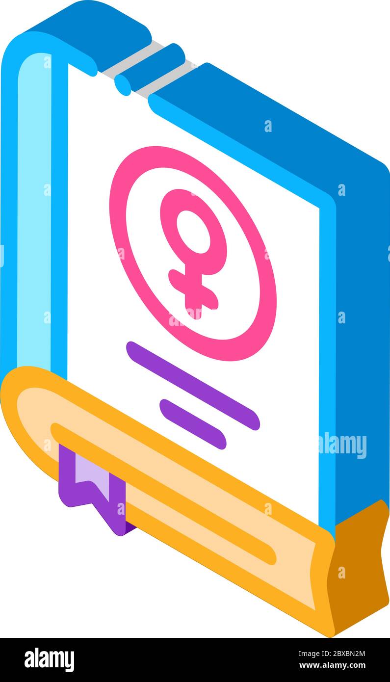 Book Female Mark isometric icon vector illustration Stock Vector Image ...