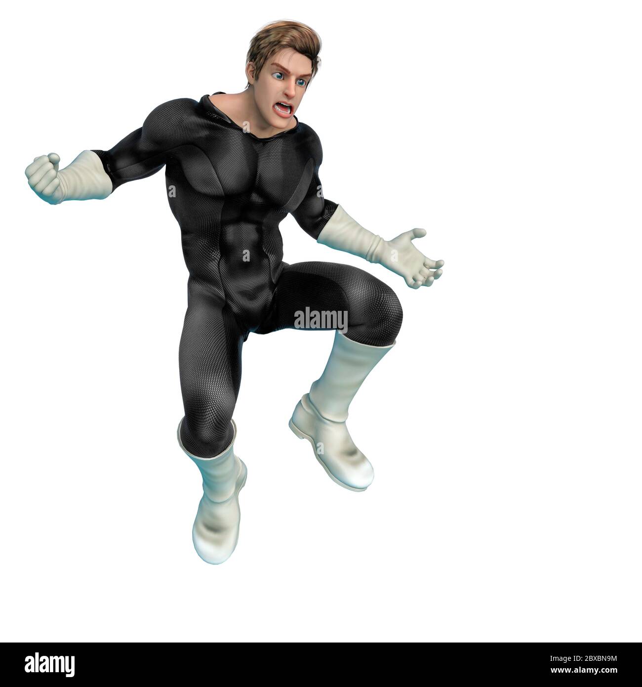 super power hero cartoon. This guy in clipping path is very useful for ...