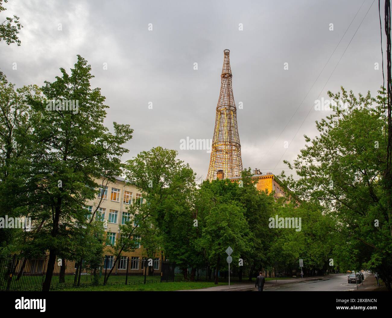 Shukhov Tower in Moscow in constructivism style in architecture ...